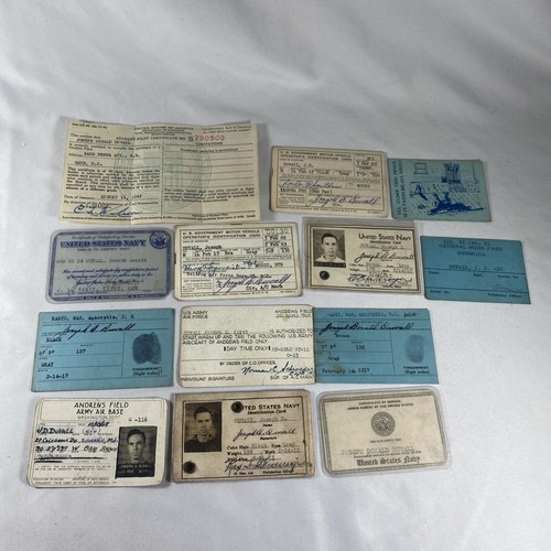 WWII US Navy ID Card Authentic Identification Card WW2 Original Lot ...