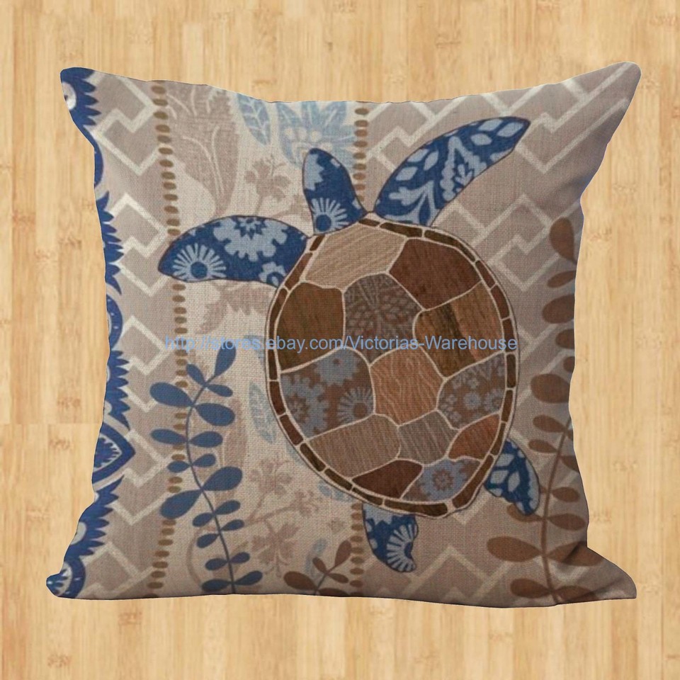 wholesale 4pcs sea life turtle cushion cover replacement outdoor ...