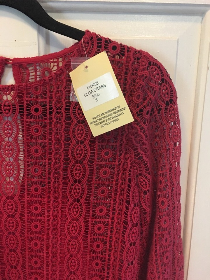 58. NWT Free People Carolina K Rasberry Lace Olga Dress Slip S ...