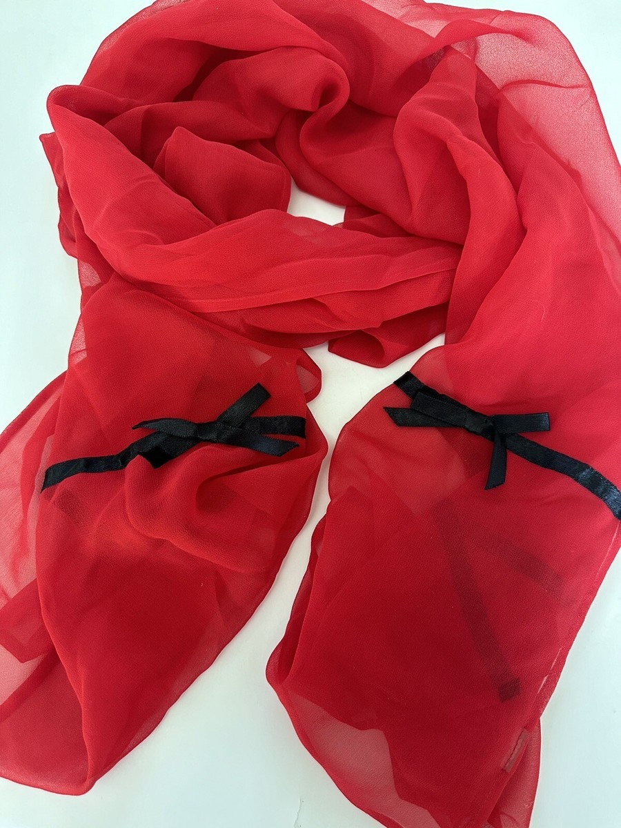 Sheer Red Scarf