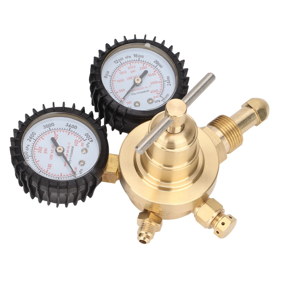 Nitrogen Pressure Gauge Regulator Test Kit Brass Inlet Outlet ...