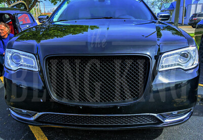 Fits 15-2023 Chrysler 300 Black Mesh Grill Bentley Grille Full ...