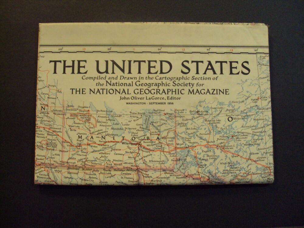 National Geographic Map Of The United States September 1956 ID:89546 | eBay