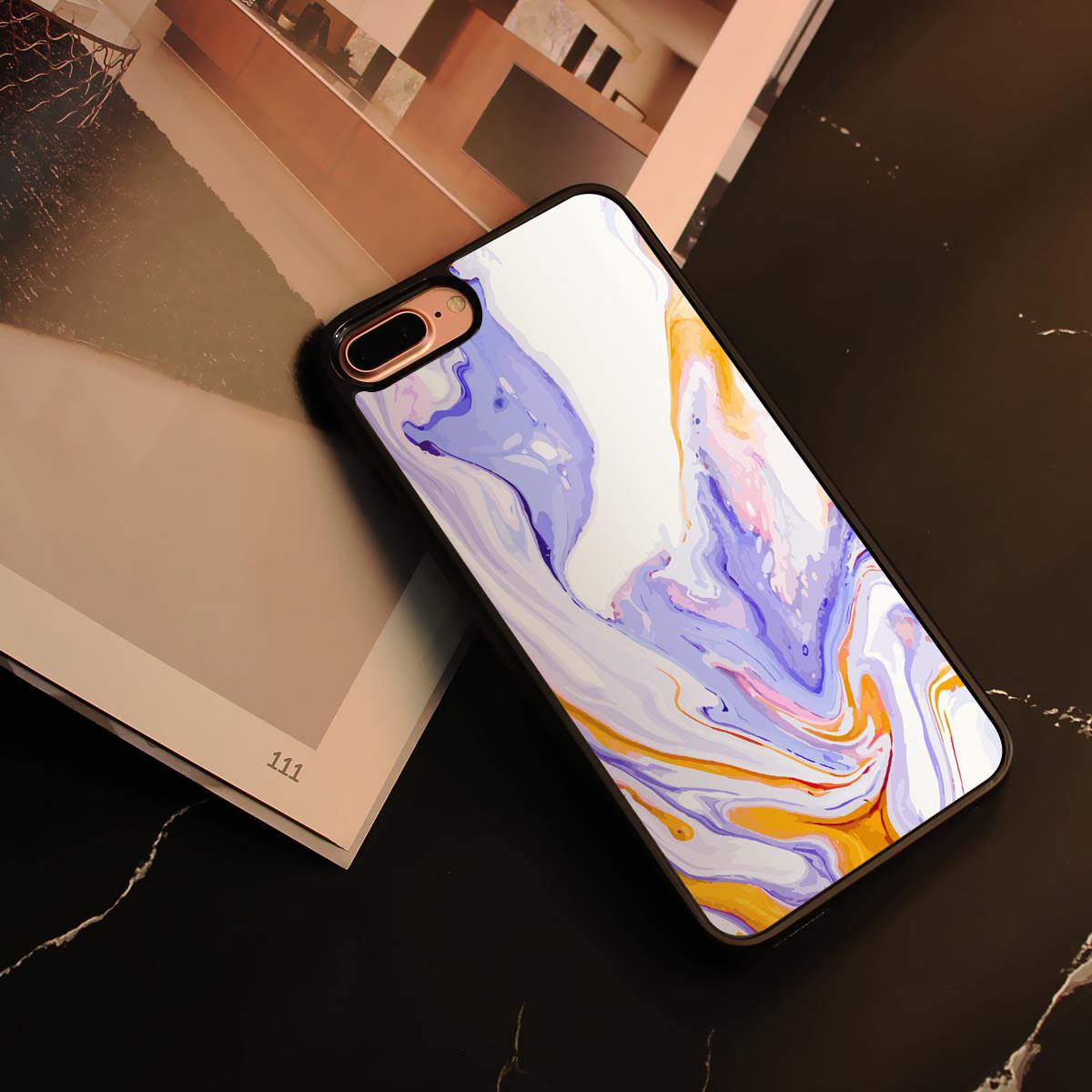( For iPhone 8 Plus ) Back Case Cover AJ13203 Abstract Marble | eBay