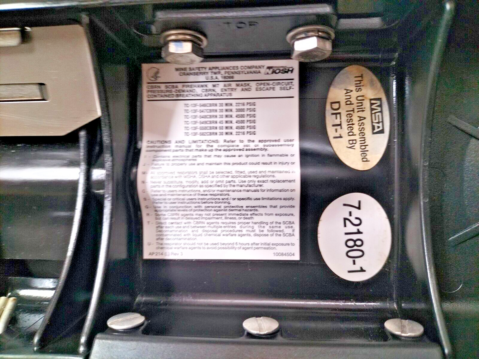 MSA FIREHAWK M7 AIR MASK SCBA WITH CBRN MASK WITHOUT CYLINDER | eBay