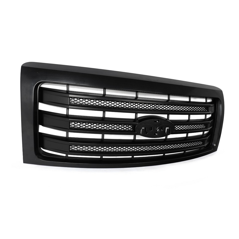 Matt Black Front Grille 3-Bar Style Grill For 2009-2014 13 Ford F-150 ...