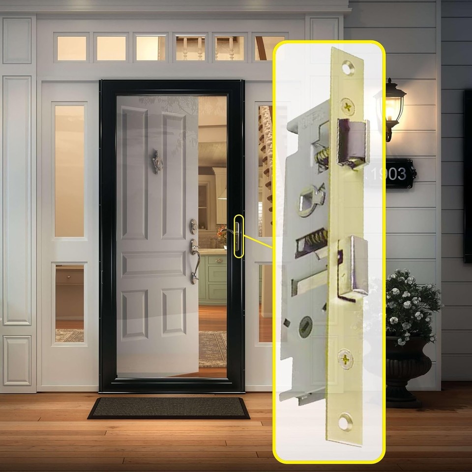 US Flat Slot Storm Door Mortise Lock Replacement Fits for Larson and ...