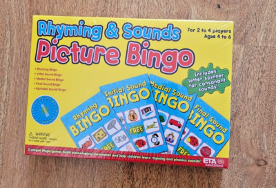 ETA hand2mind Educational Rhyming & Sounds Picture Bingo Game New ...