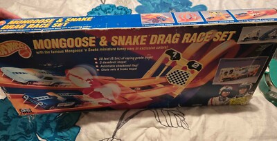 1993 Vintage Hot Wheels Mongoose & Snake Drag Race Set #00385 limited ...