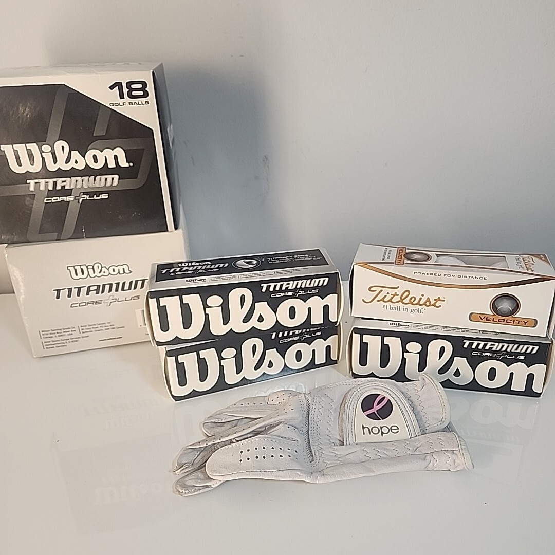 Wilson Titanium Core Plus Distance GOLF BALLS, 5 Sleeves, 14 Balls ...