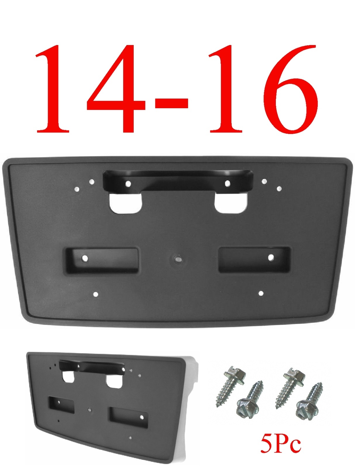 GM1068155 5Pc 14 15 16 Chevy Silverado Front License Plate Bracket, W ...