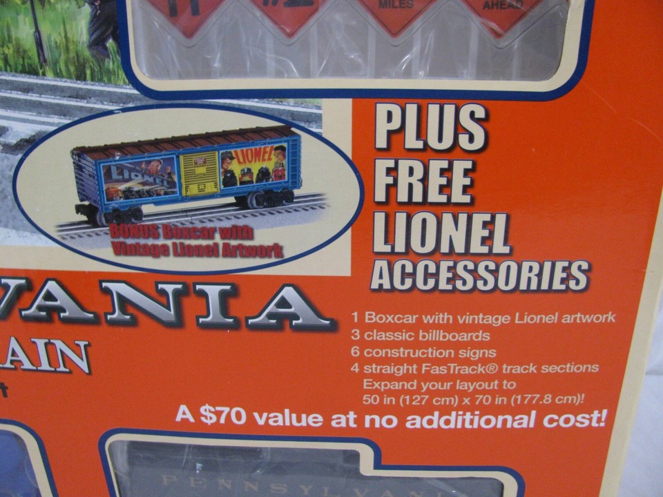 Lionel Trains O Gauge Pennsylvania Flyer Freight Set w/ Bonus Boxcar #7 ...