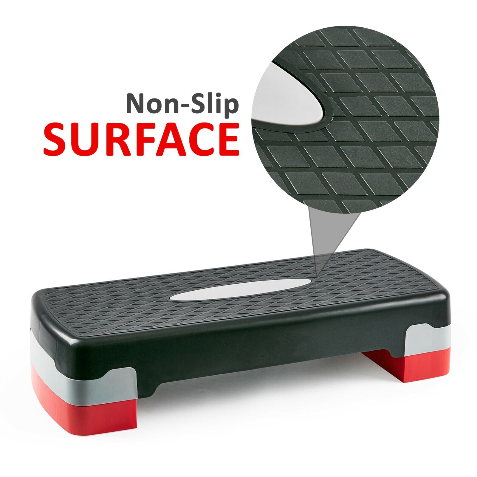 AEROBIC STEPPER CARDIO FITNESS STEP BOARD 2 TIER HOME GYM EXERCISE ...