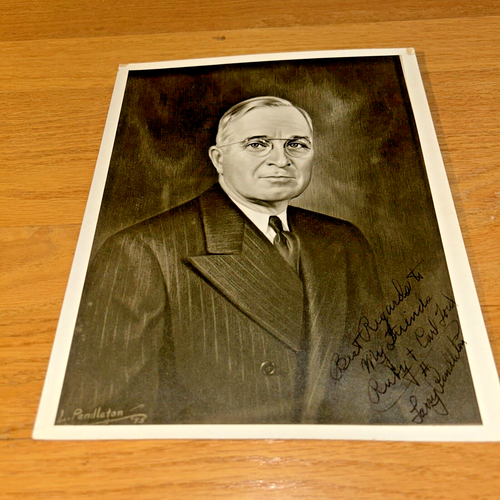 Photo - PORTRAIT President Harry S Truman - SIGNED by Artist LARRY ...