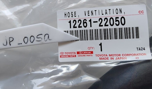 Toyota Genuine OEM 12261-22050 Ventilation Hose Engine Breather Tube | eBay