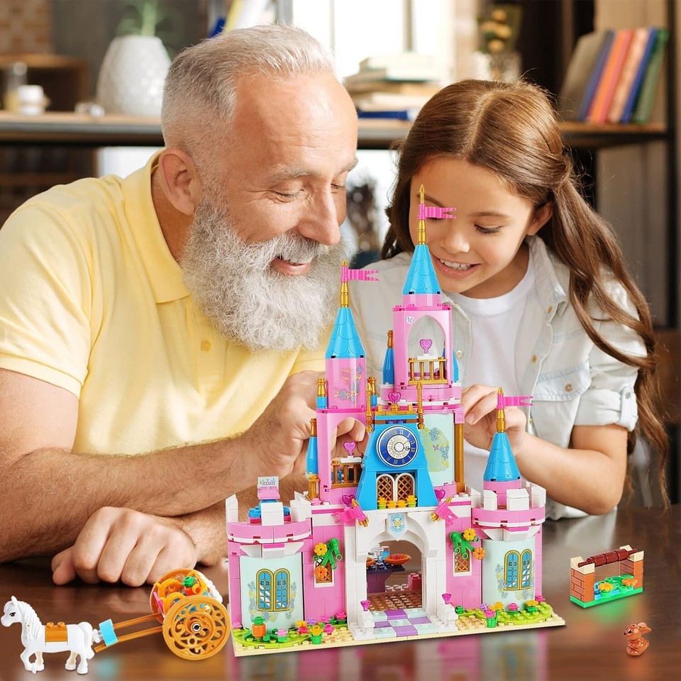 Castle Building Kit, Girls Princess Castle Magical Ice Palace Toy ...
