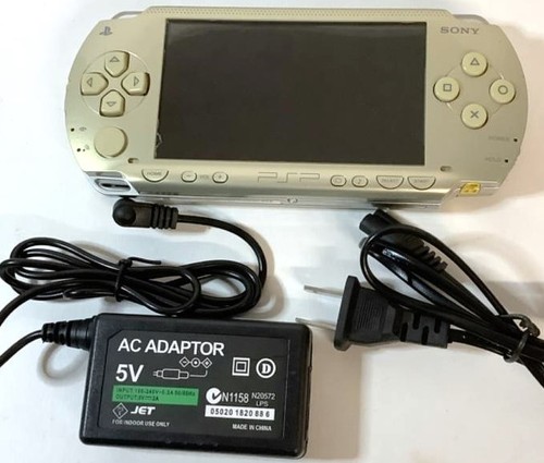 Sony PSP 1000 CHAMPAGNE GOLD Handheld Region Free Playstation Portable ...