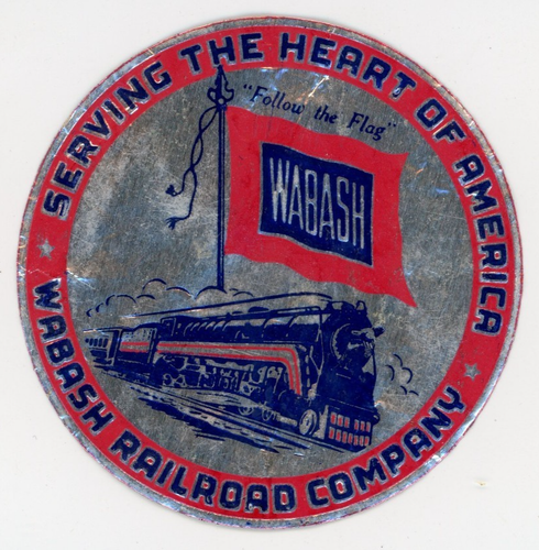 1940s-50s Wabash Railroad Company Foil Luggage Label F208 | eBay