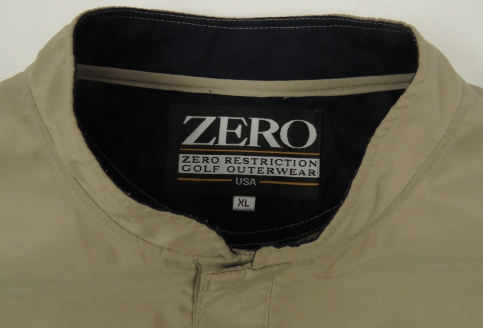 Zero Restriction Outerwear Golf Rain 1/4 Snap Pullover Windshirt Jacket ...