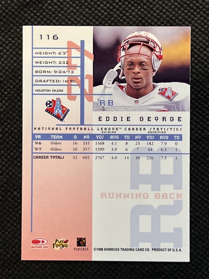 1998 Eddie George Leaf Rookies & Stars #116 | eBay