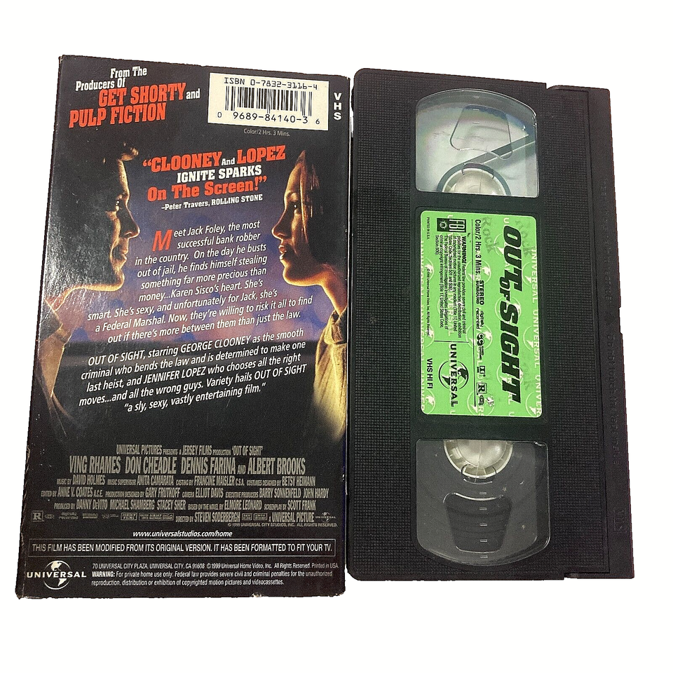 Out of Sight (1998), VHS Movie, Universal Home Video (1999), Soderbergh ...