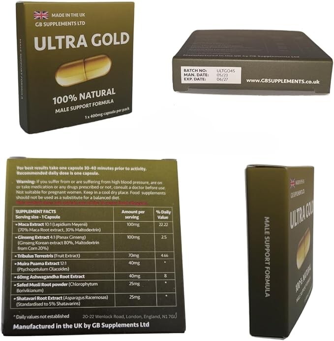 6 X Ultra Gold High Strength Capsules with Delay 100% Herbal Sexual ...