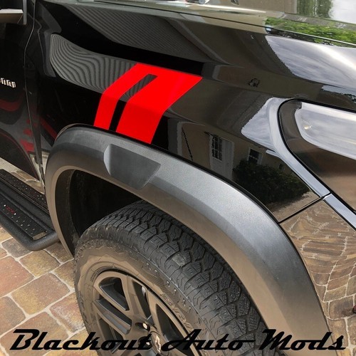 RED Zr2 Fender Hood Hash Stripe For 2023-2025 Chevrolet Colorado | eBay