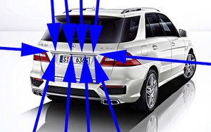 MERCEDES-BENZ W166 ML-CLASS LIFT GATE HANDLE CHROME MOLDING ML350 ML550 ...