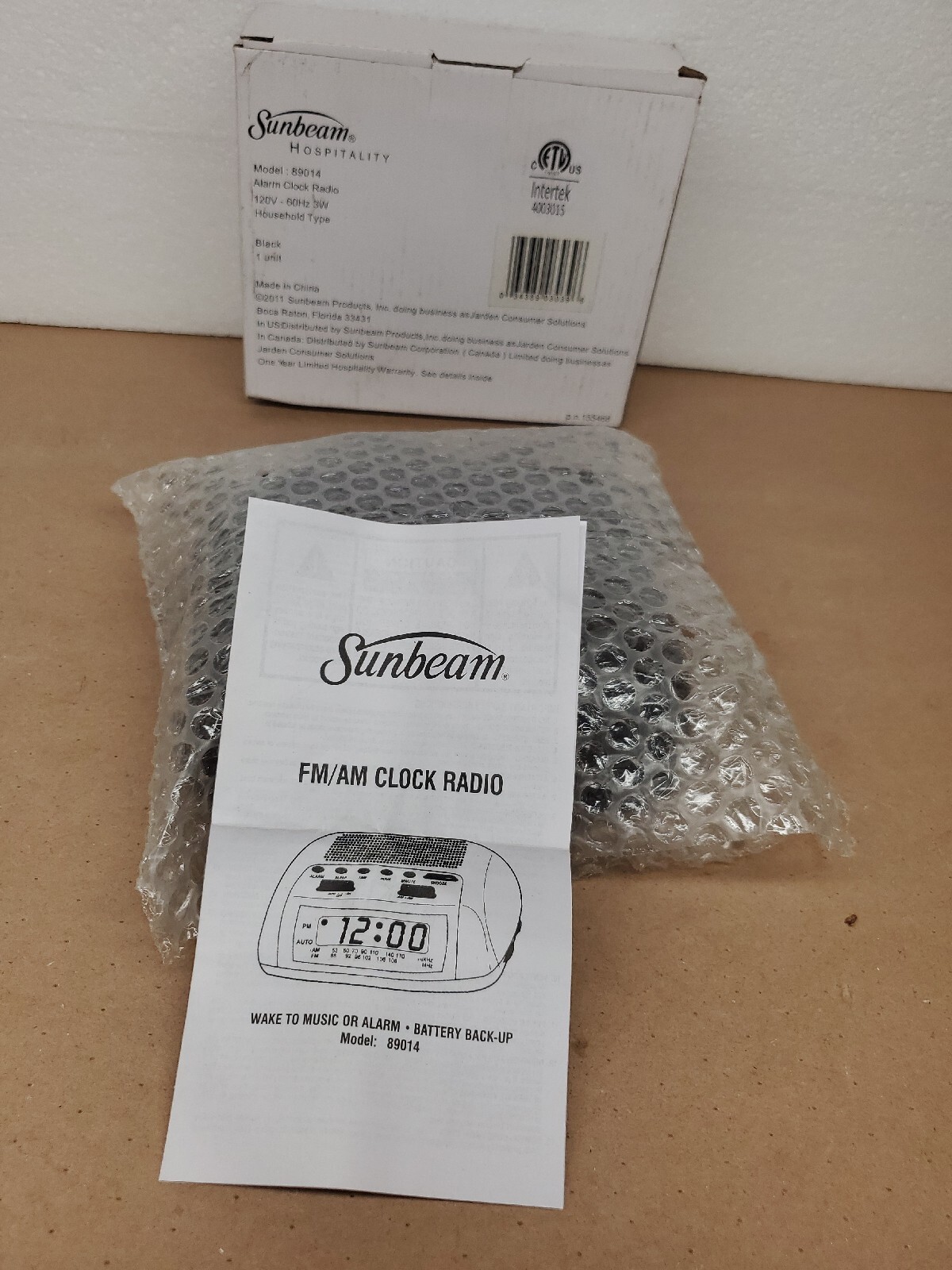 HD Supply 89014 Sunbeam Black Am/fm Alarm Clock Radio for sale online ...