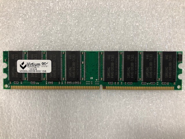 Virtium 1GB PC2700 DDR-333MHz non-ECC Unbuffered CL2.5 184-Pin DIMM 2 ...