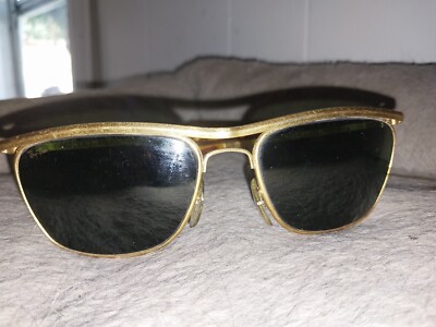 VINTAGE B&L RAY BAN W1307 G15 UV OLYMPIAN II DLX RECTANGULARS ...