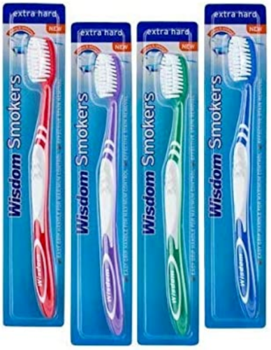 2 X WISDOM ADDIS SMOKERS TOOTHBRUSH EXTRA HARD, GREAT VALUE TOOTH BRUSH ...