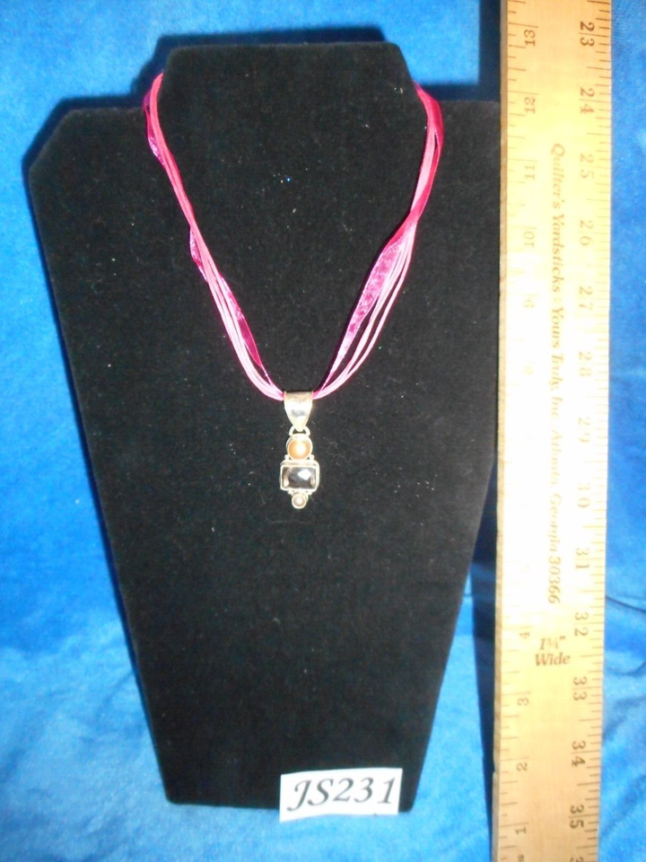 Vintage 925 Sterling Silver Jewelry Mabe Lg Bronze Pearl & Topaz ...