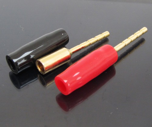 2pcs Small Gold Plated 2mm Pins 2mm Banana Plug Screw Lock Terminal ...