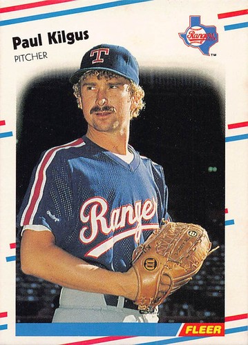 Paul Kilgus 1988 Fleer 471 Texas Rangers Rookie BASEBALL Card | eBay