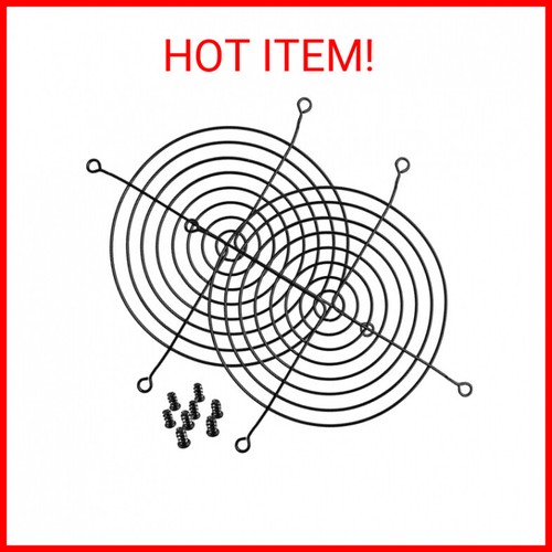 140mm Black Fan Grill/Guard with Screws (2 Pack) | eBay