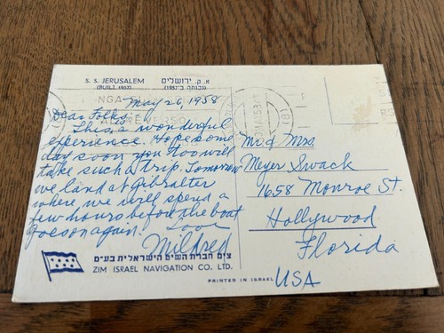 SS Jerusalem Steamer Ship Postcard | eBay