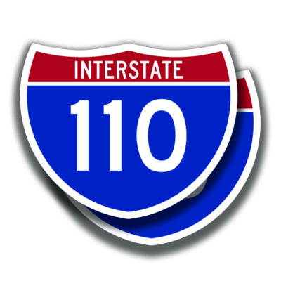 INTERSTATE 110 FLORIDA DECAL 2 Stickers Highway Sign Road Route Bogo ...