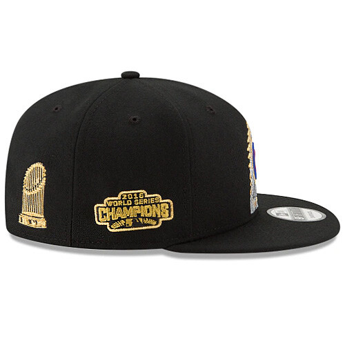 New Era Chicago Cubs Black Snapback Hat 2016 World Series Champion ...