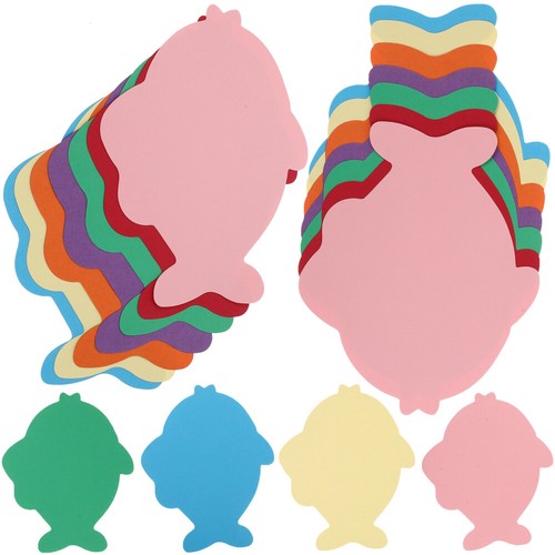 45PCS Fish Cutouts Paper Fish Shapes Colors Fish Cut Outs Classroom ...