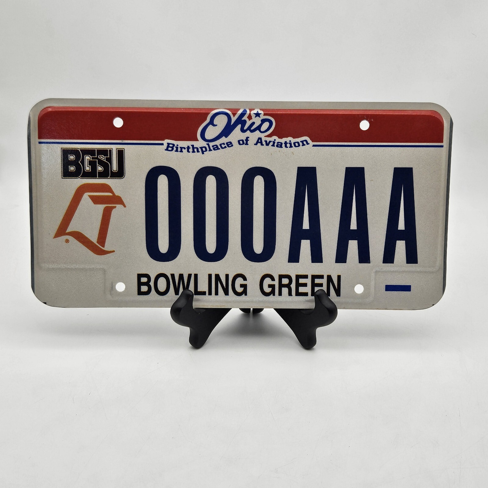 VINTAGE OHIO SAMPLE LICENSE PLATE 000 AAA Bowling Green State ...