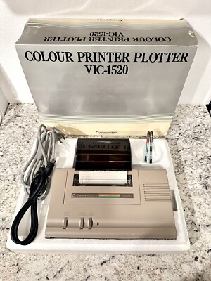 Commodore Color Printer Plotter Model VIC-1520 WORKING Cond w Original Box/cable | eBay