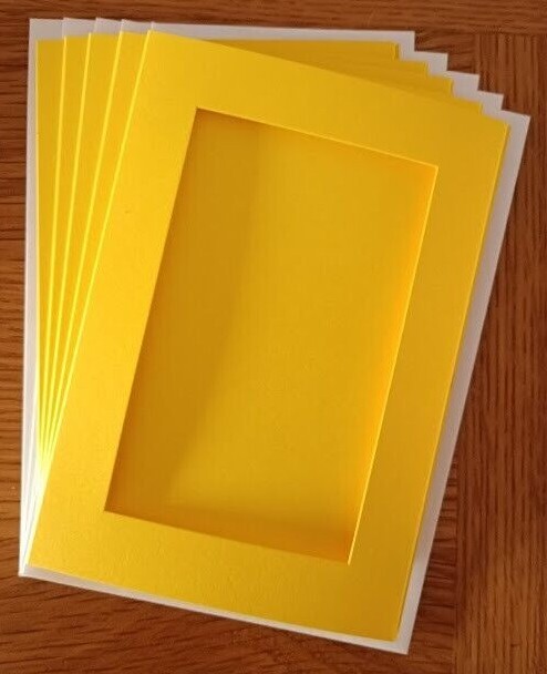 Rectangular Aperture Tri Fold Card Blanks A6 6x4" 19 Colours 5 Pack ...