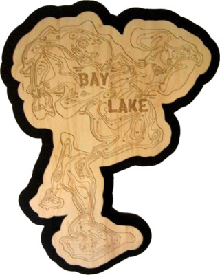 Bay Lake Map Art- Lake Decor | eBay