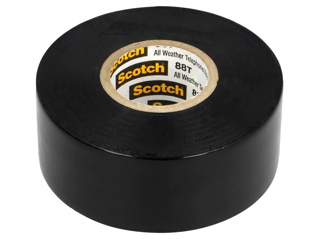 5 Rolls Scotch 3M 88t 1" X 36' All Weather Black Vinyl Telephone ...