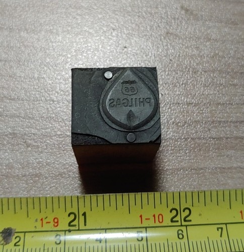 Vintage Letterpress Printing Block Philgas Phillips 66 Advertising Logo ...