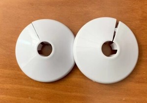 10mm White Pipe Covers Rosette Collar Talon Tube Wall Tile Plaster One ...