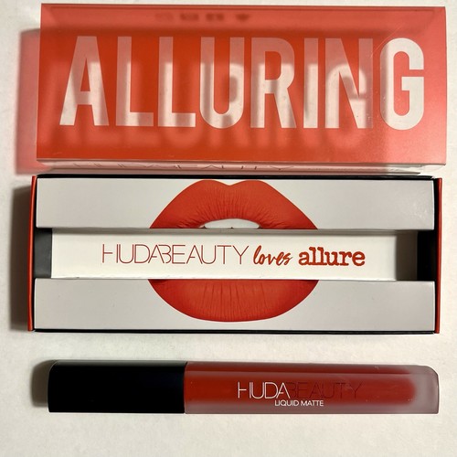 NIB HUDA BEAUTY ALLURING MATTE LIQUID LIPSTICK Long Lasting Makeup Full ...