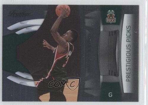 2009 Panini Prestige Prestigious Picks Green /500 Brandon Jennings #9 ...