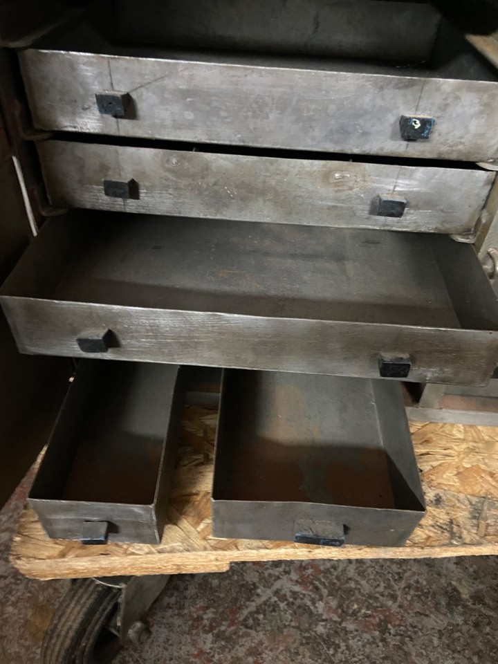 Vintage Industrial Metal Engineers Tool Cabinet Drawers Storage | eBay UK
